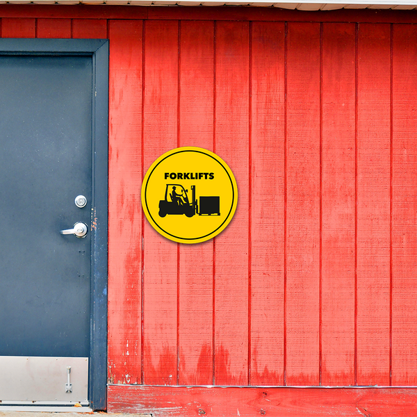 Circle Plus Forklifts Wall or Door Sign | Easy Installation | Office W ...
