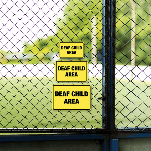 Classic Framed Plus Deaf Child Area Wall or Door Sign | Children Safet ...
