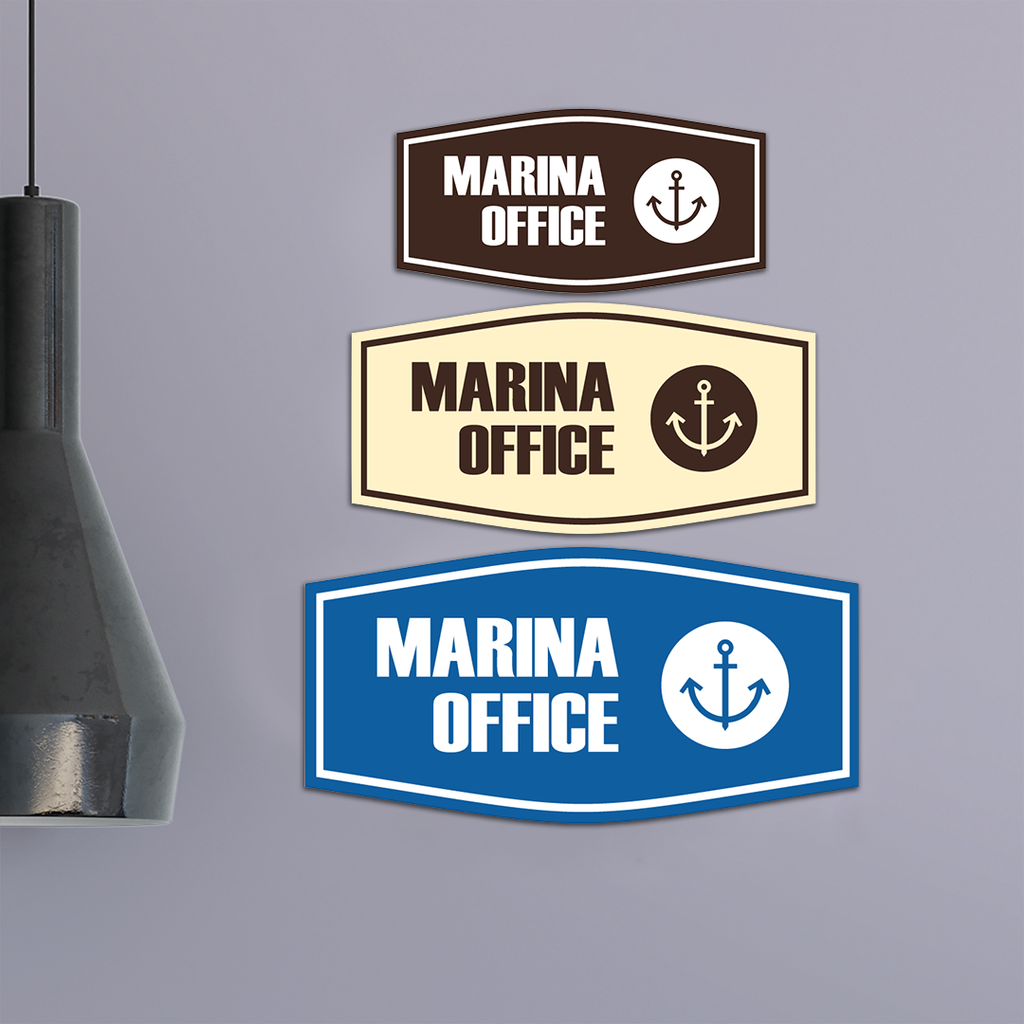 Fancy Marina Office Wall or Door Sign – All Quality