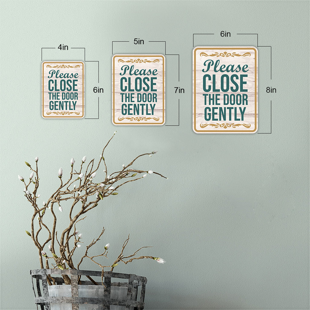 Portrait Round Plus Please Close The Door Gently Wall or Door Sign | F ...