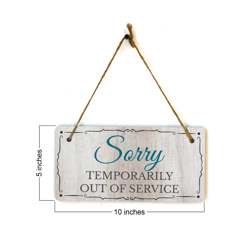 Sorry Temporarily out of Service 5x10 Hanging Wall or Door Sign | Warm ...