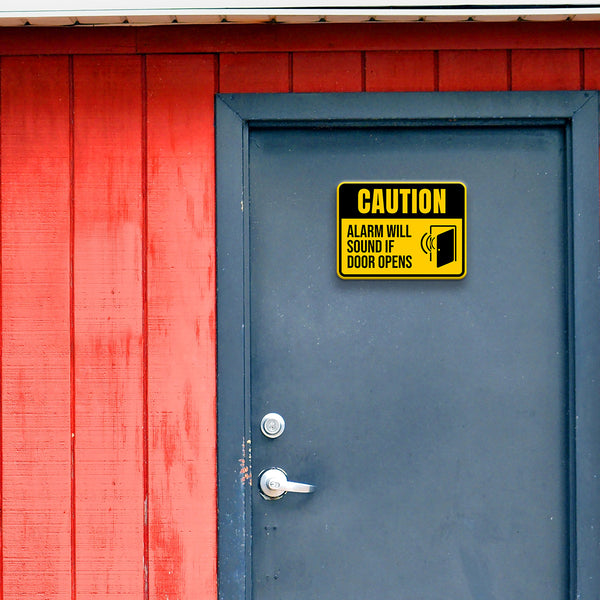 Classic Framed Plus Caution Alarm Will Sound If Door Opens Door or Wal ...