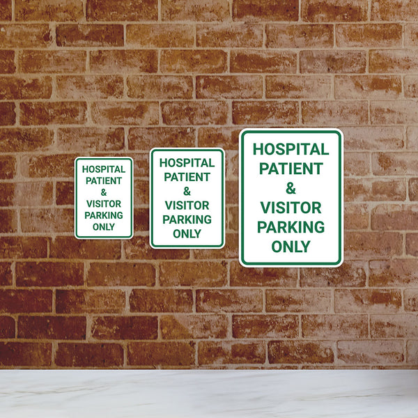 Portrait Round Plus Hospital Patient & Visitor Parking Only Wall or Do ...
