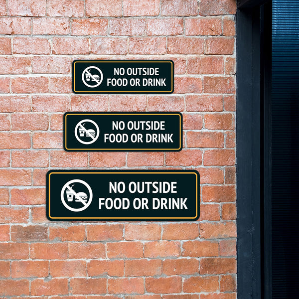 Standard Plus No Outside Food Or Drink Wall or Door Sign | Public Spac ...