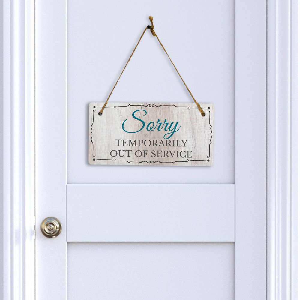 Sorry Temporarily out of Service 5x10 Hanging Wall or Door Sign | Warm ...