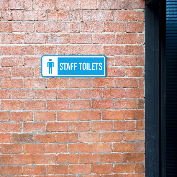 Standard Plus Staff Toilets (Blue) Door or Wall Sign – All Quality