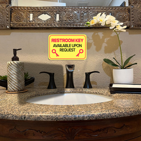 Classic Framed Plus Restroom Key Available Upon Request Door or Wall S ...