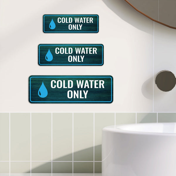 Standard Plus Cold Water Only Door or Wall Sign | Office & Home Signag ...