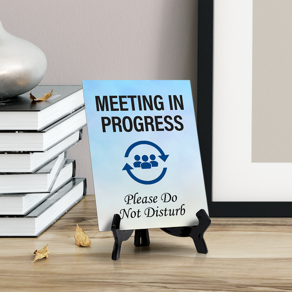 Signs ByLITA Meeting in Progress. Please Do Not Disturb (6x8 Table Sig ...