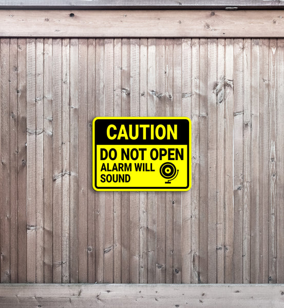 Classic Framed Plus Caution Do Not Open Alarm Will Sound Door or Wall ...