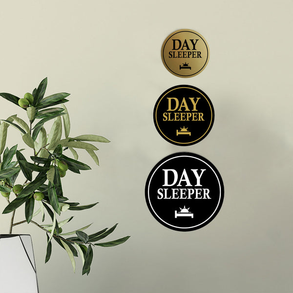 Signs ByLITA Circle Day Sleeper Wall or Door Sign – All Quality