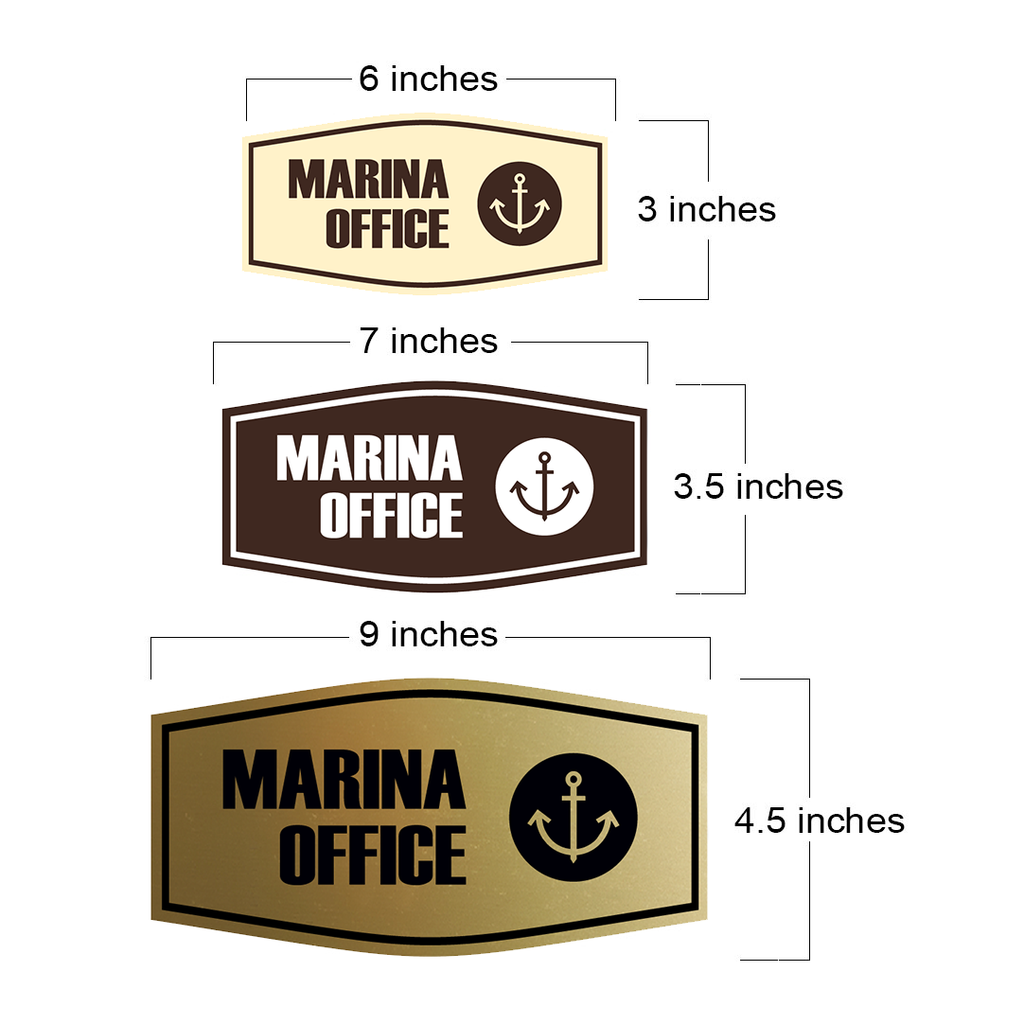 Fancy Marina Office Wall or Door Sign – All Quality