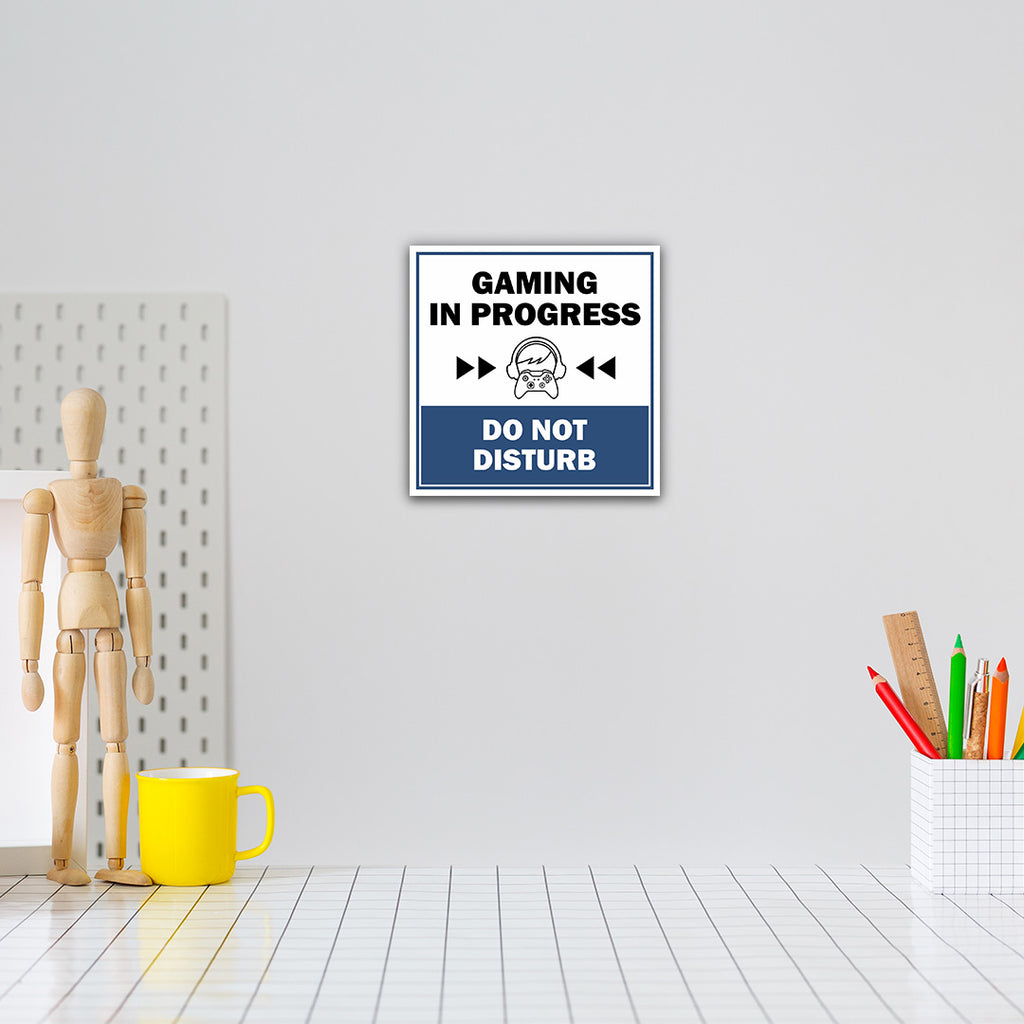 Square Plus Gaming In Progress Do Not Disturb Wall or Door Sign | Easy ...