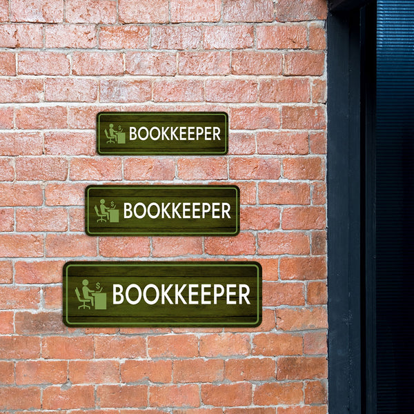Standard Plus Bookkeeper Door or Wall Sign | Office & Library Signage ...