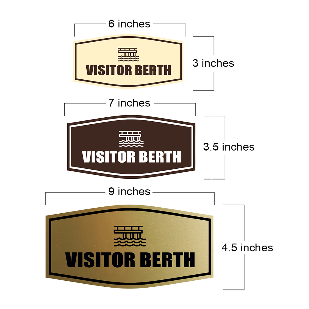 Fancy Visitor Berth Wall or Door Sign – All Quality