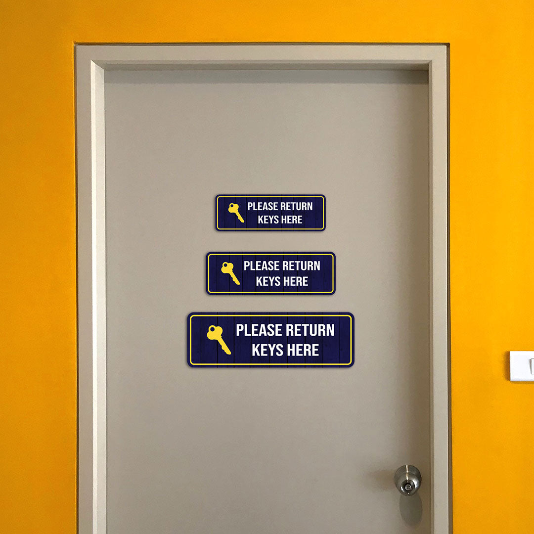 Standard Plus Please Return Keys Here Wall or Door Sign | Public Space ...
