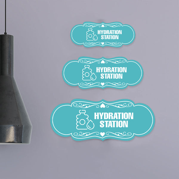 Designer Plus Hydration Station Wall or Door Sign | Business & Public ...