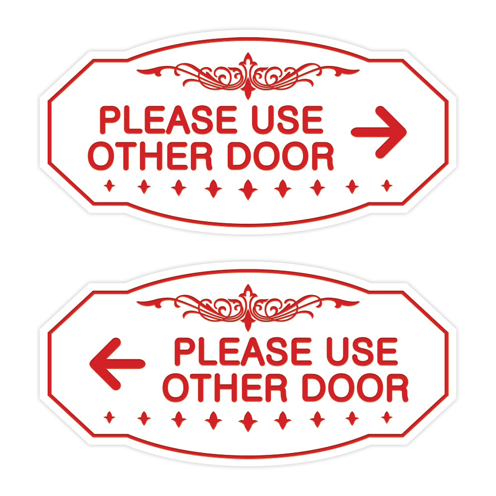 Victorian Please Use Other Door Sign Set – All Quality