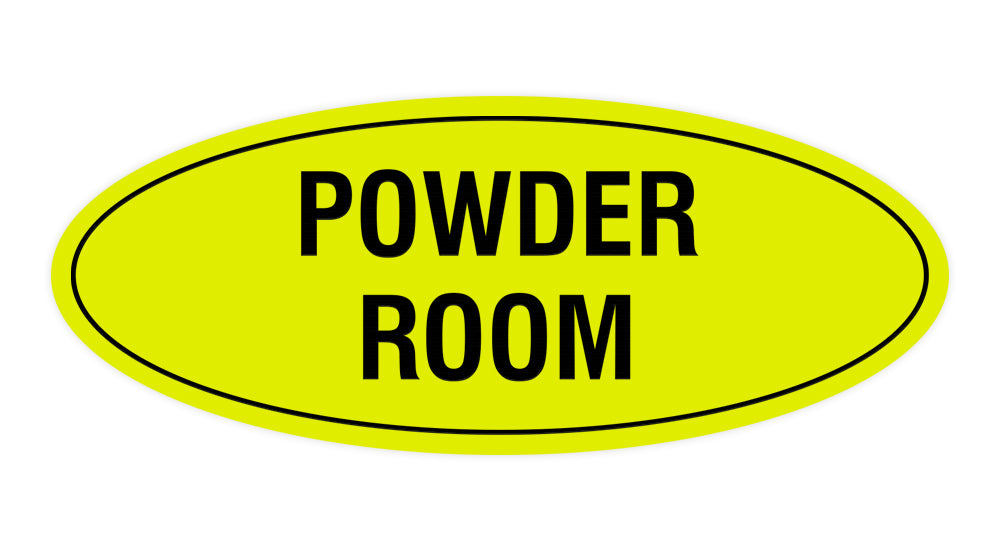 Oval Powder Room Sign – All Quality