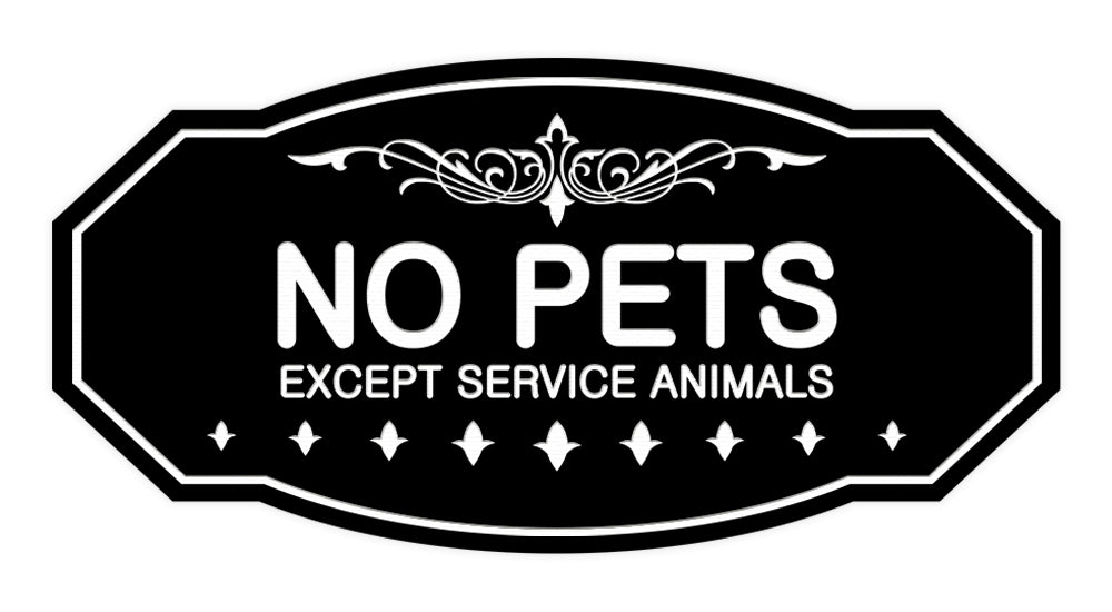 Victorian No Pets Except Service Animals Sign – All Quality