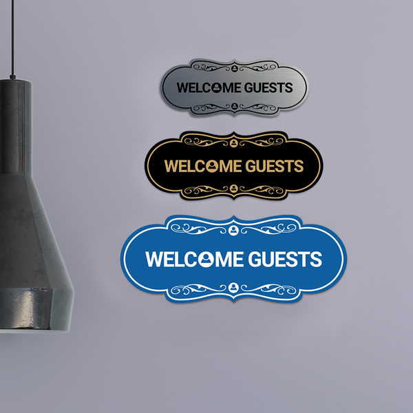 Designer Welcome Guests Wall or Door Sign – All Quality