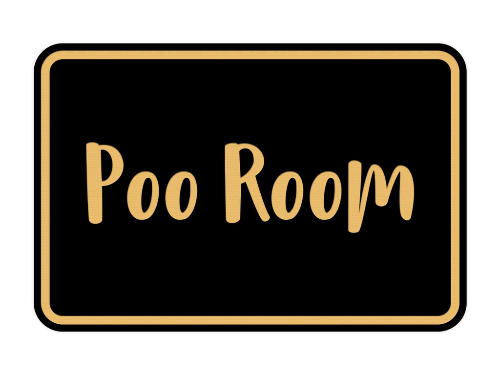Signs ByLITA Classic Framed Poo Room Sign – All Quality