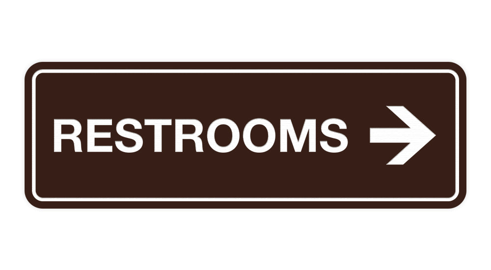 Signs ByLITA Standard RESTROOM (RIGHT ARROW) Sign – All Quality