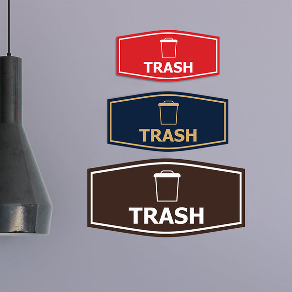 Fancy Trash Wall or Door Sign – All Quality