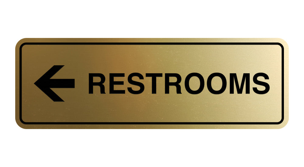 Signs ByLITA Standard RESTROOM (LEFT ARROW) Sign – All Quality
