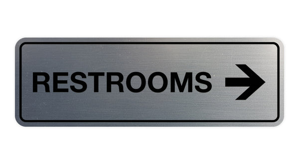Signs ByLITA Standard RESTROOM (RIGHT ARROW) Sign – All Quality