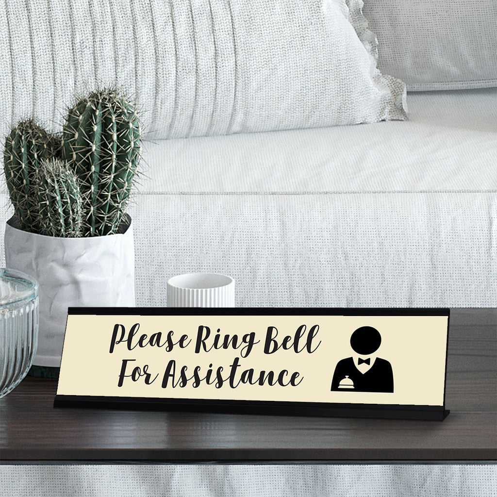 Please Ring Bell For Assistance, Standard Desk Sign (2 x 8") – All Quality