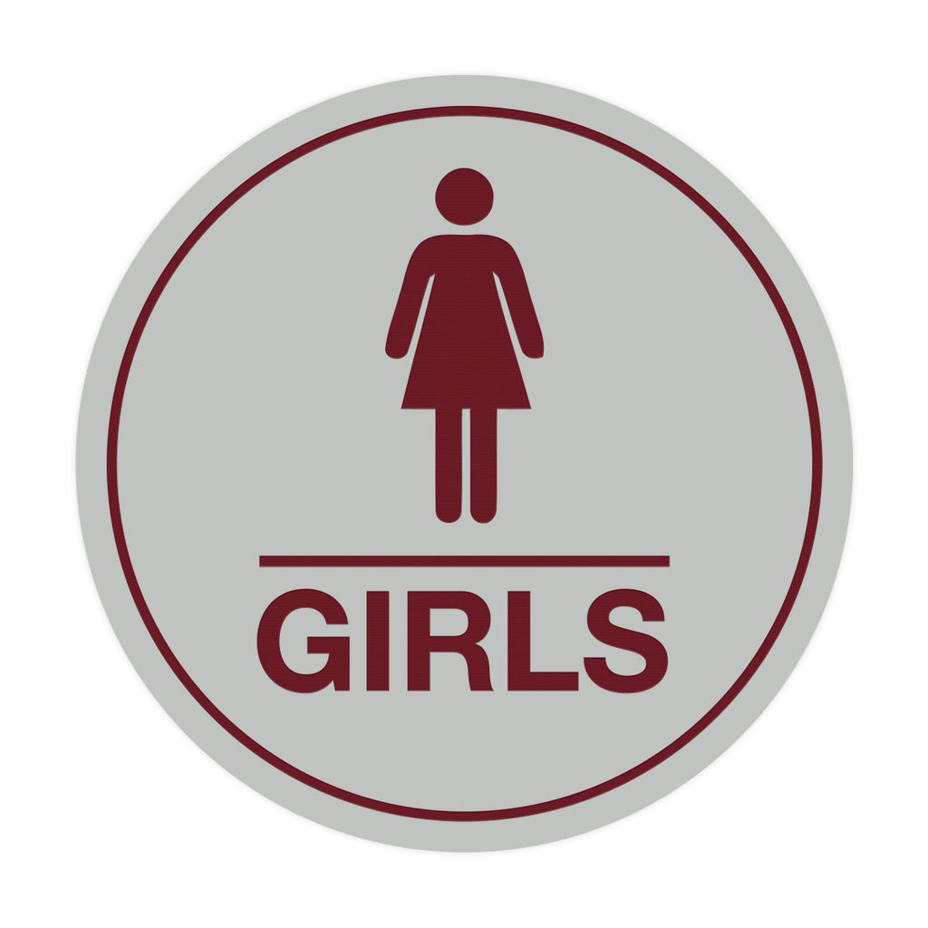 Signs ByLITA Circle Girls (female bathroom icon) Sign – All Quality