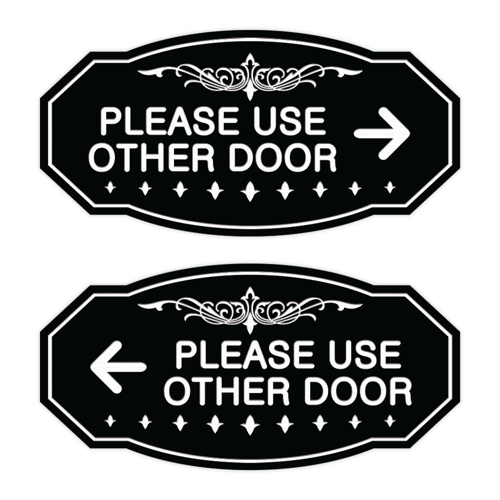 Victorian Please Use Other Door Sign Set – All Quality
