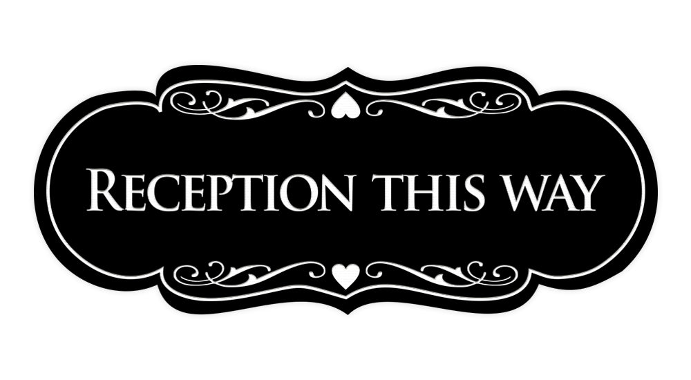 Signs ByLITA Designer Reception This Way Sign – All Quality