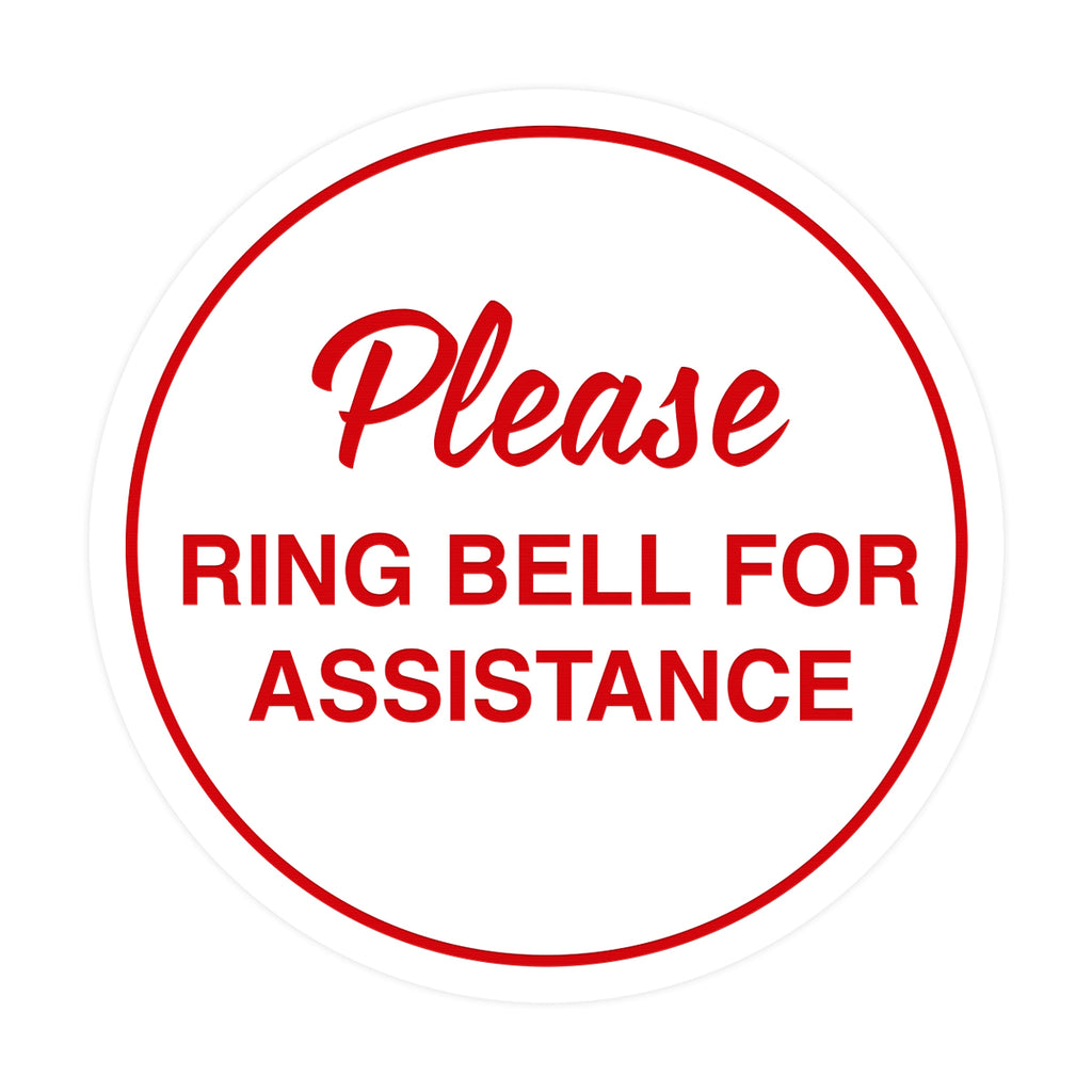 Signs ByLITA Circle Please Ring Bell For Assistance Sign – All Quality