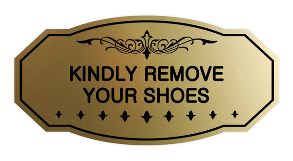 Victorian Kindly Remove Your Shoes Sign – All Quality
