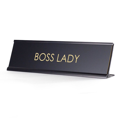 Boss Lady - Black Desk Name Plate for Boss – All Quality