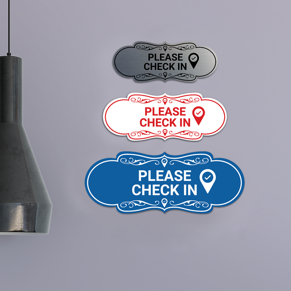 Designer Please Check In Wall or Door Sign – All Quality
